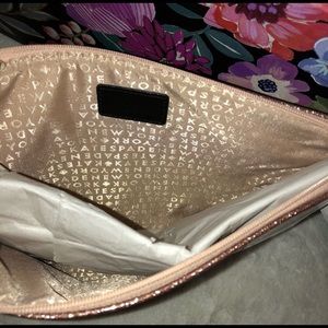 kate spade | Bags | Kate Spade Rose Gold Glitter Pouch | Poshmark